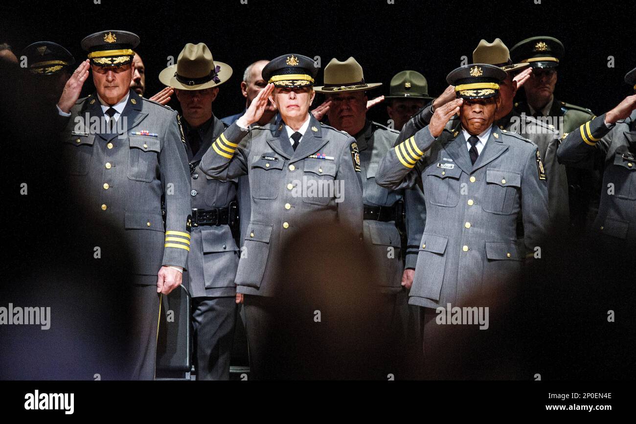 Pennsylvania State Police Lt. Col. William Horgas, left, Deputy ...