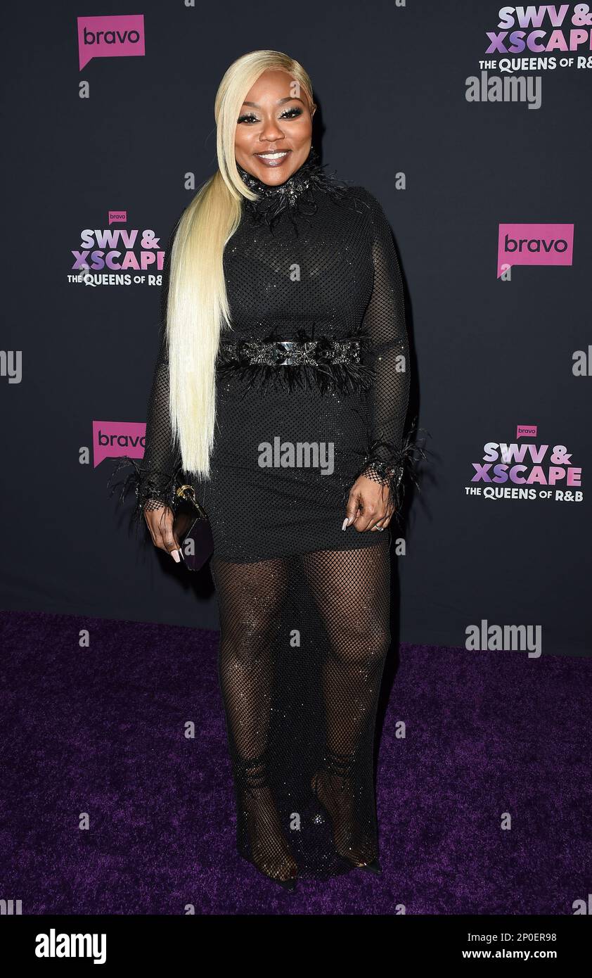 Hollywood, CA on March 2, 2023. LaTocha Scott Rocky Bivens arriving to ...