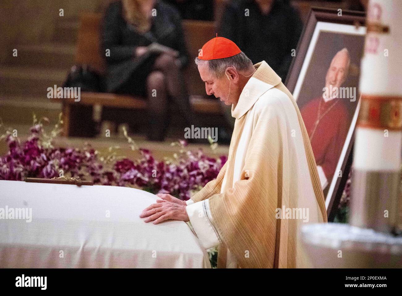 Cardinal Roger Mahony gives the homily doing the vigil Mass for ...