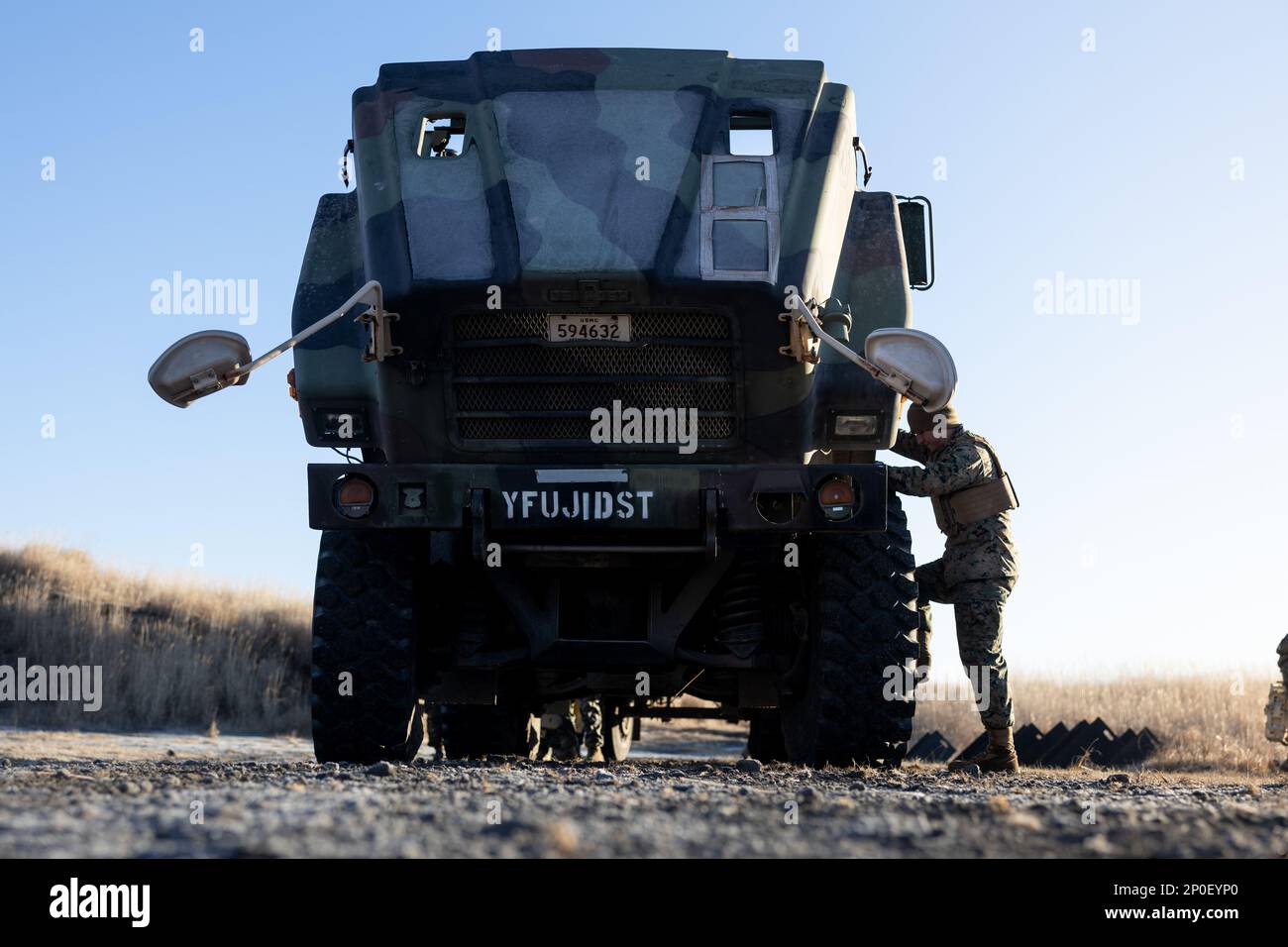 U.S. Marine Corps Lance Cpl. Bobby Thompson, an automotive maintenance ...