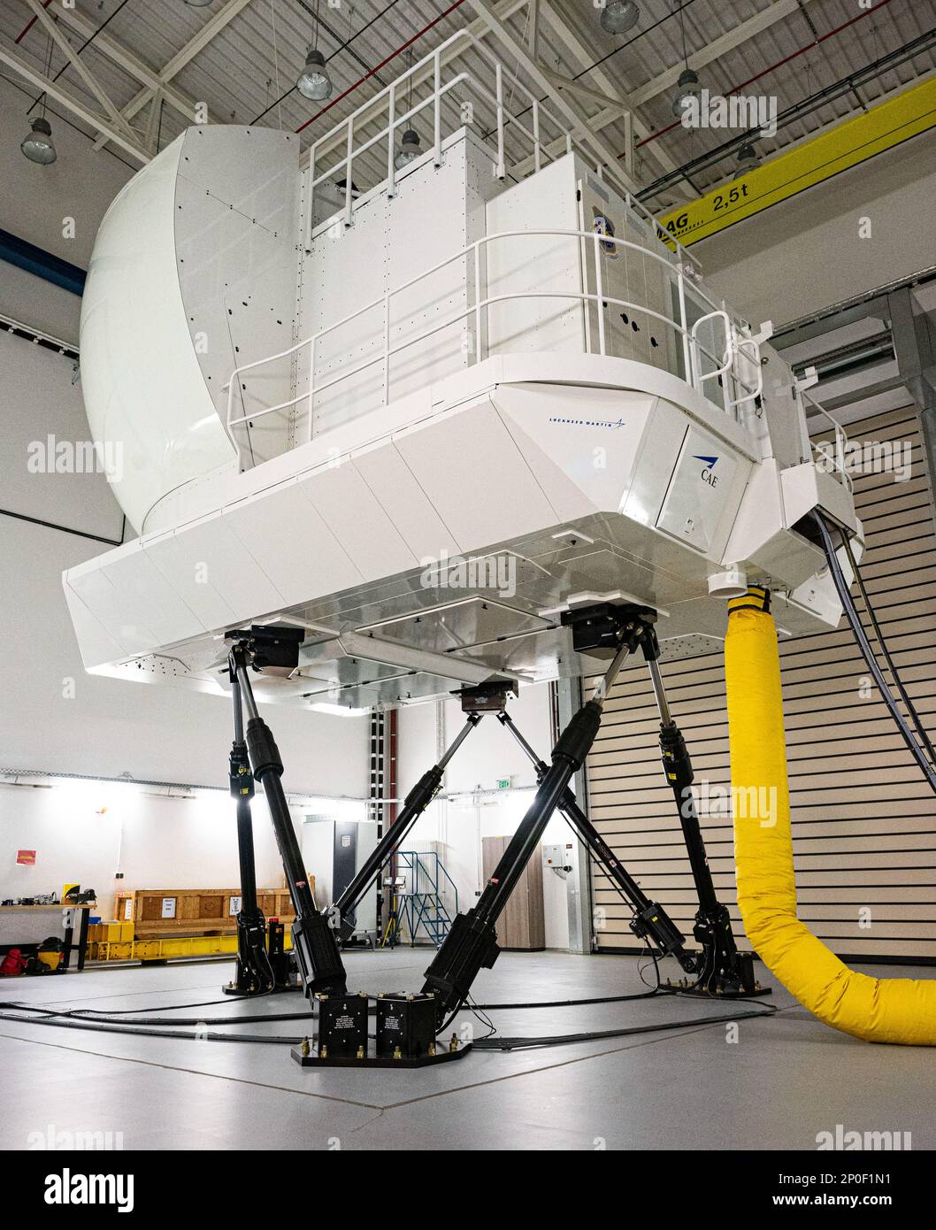 A C-130J Super Hercules aircraft simulator is prepared for use at ...