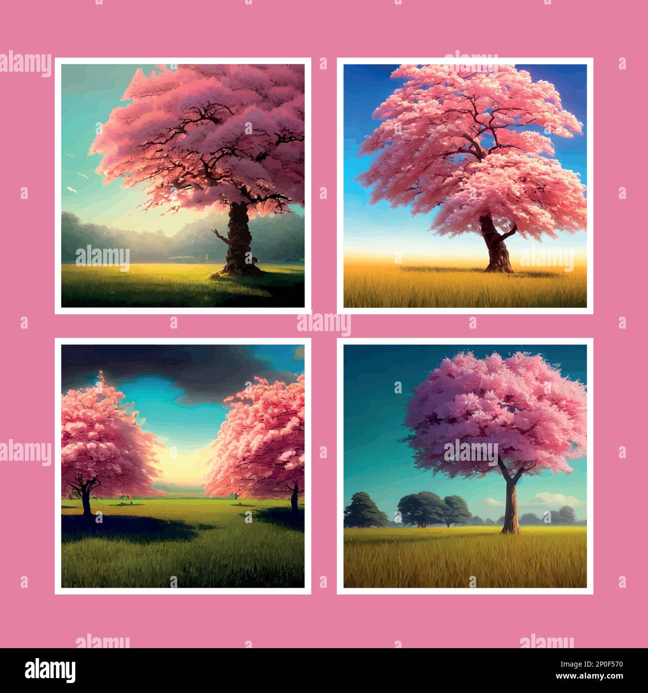 Japanese garden scene Stock Vector Images - Alamy