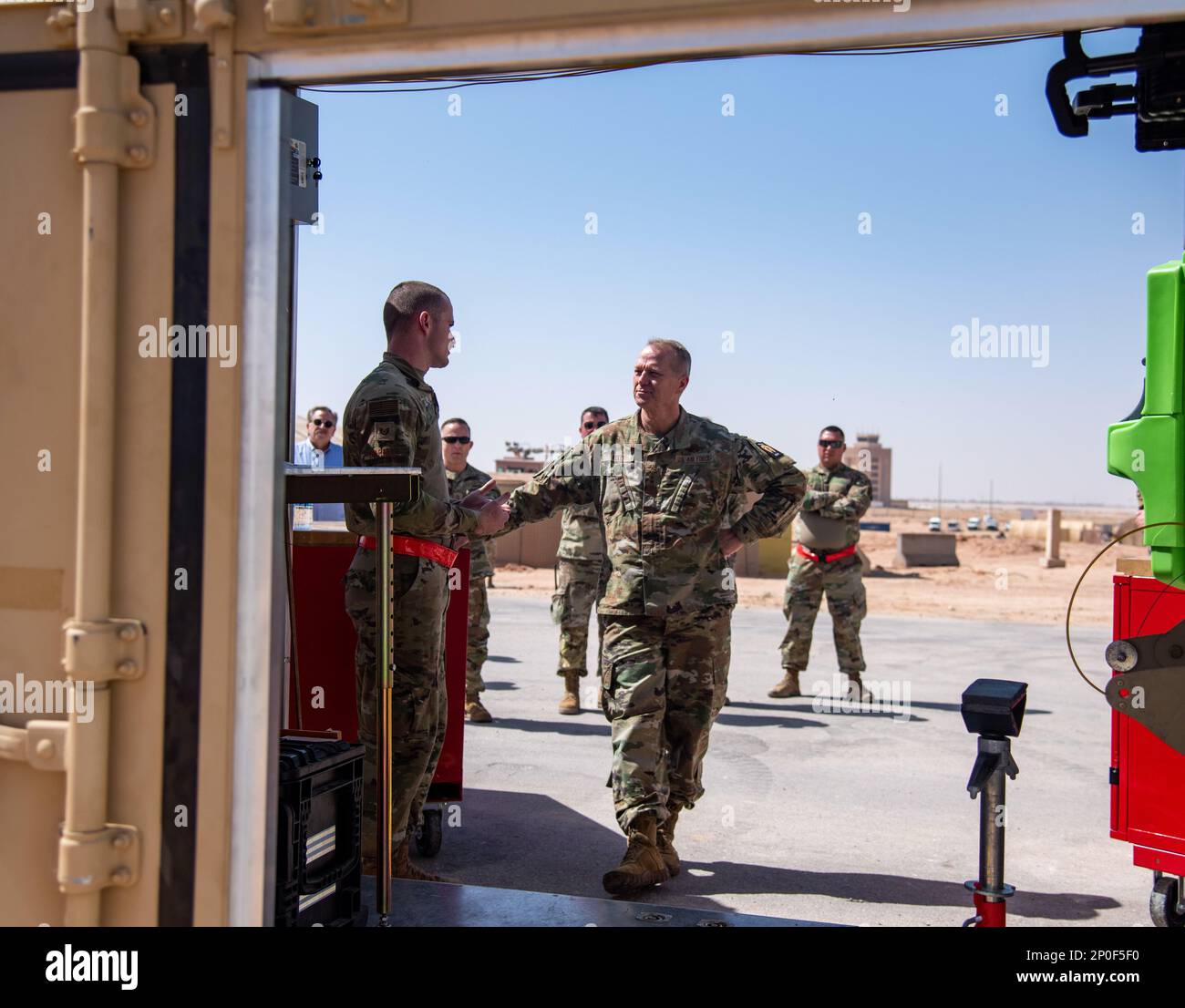 U.S. Air Force Tech. Sgt. Brian Darnell, left, assigned to the 378th ...