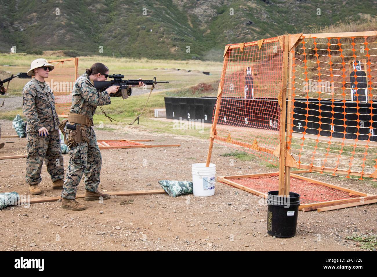 U.S. Marine Corps Sgt. Rachel Klaus, radio technician with 1st Low ...