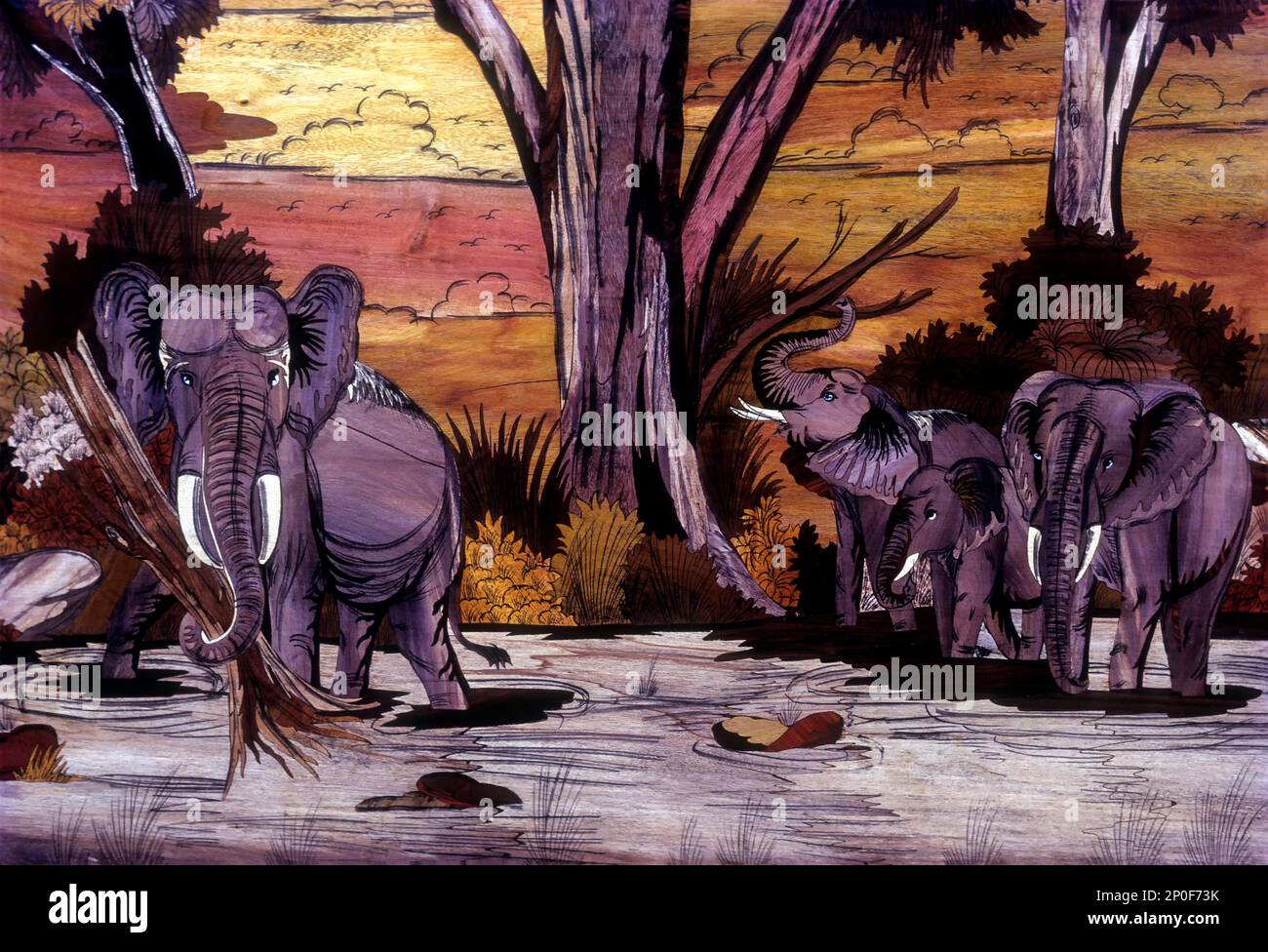 Mysore inlay work, Artisans inserting pieces of contrasting, often ...