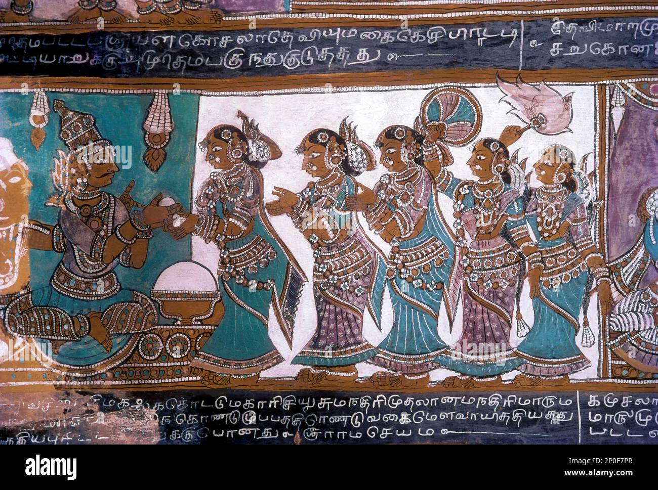 16th century Ramayana epic murals in Alagar Kovil, Alagar koyil ...