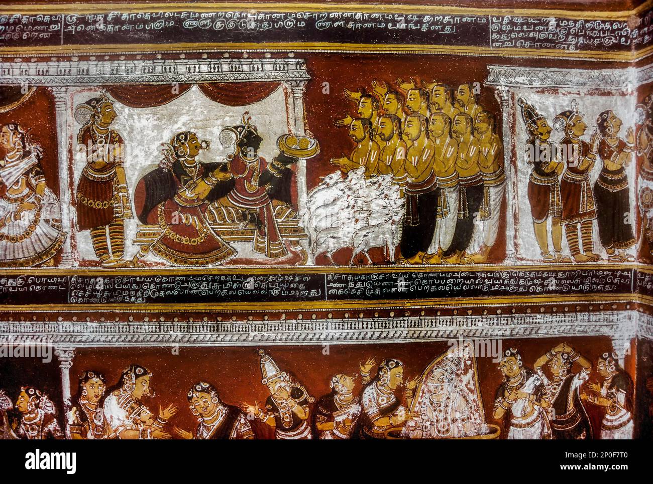 18th century Ramayana epic murals fresco painting on Bodi Zamin palace ...