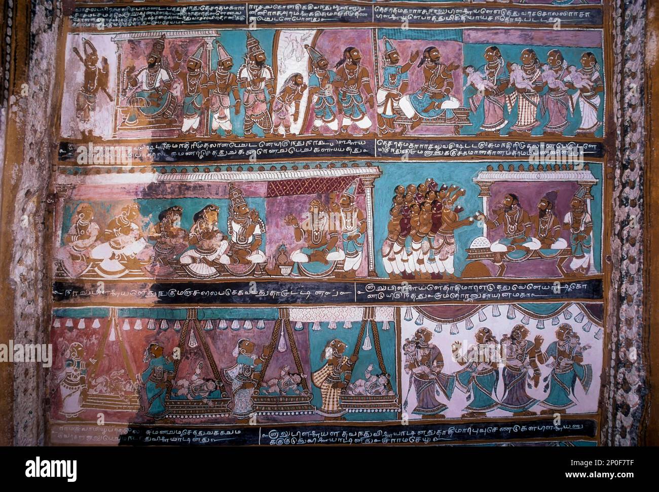 16th century Ramayana epic murals in Alagar Kovil, Alagar koyil ...