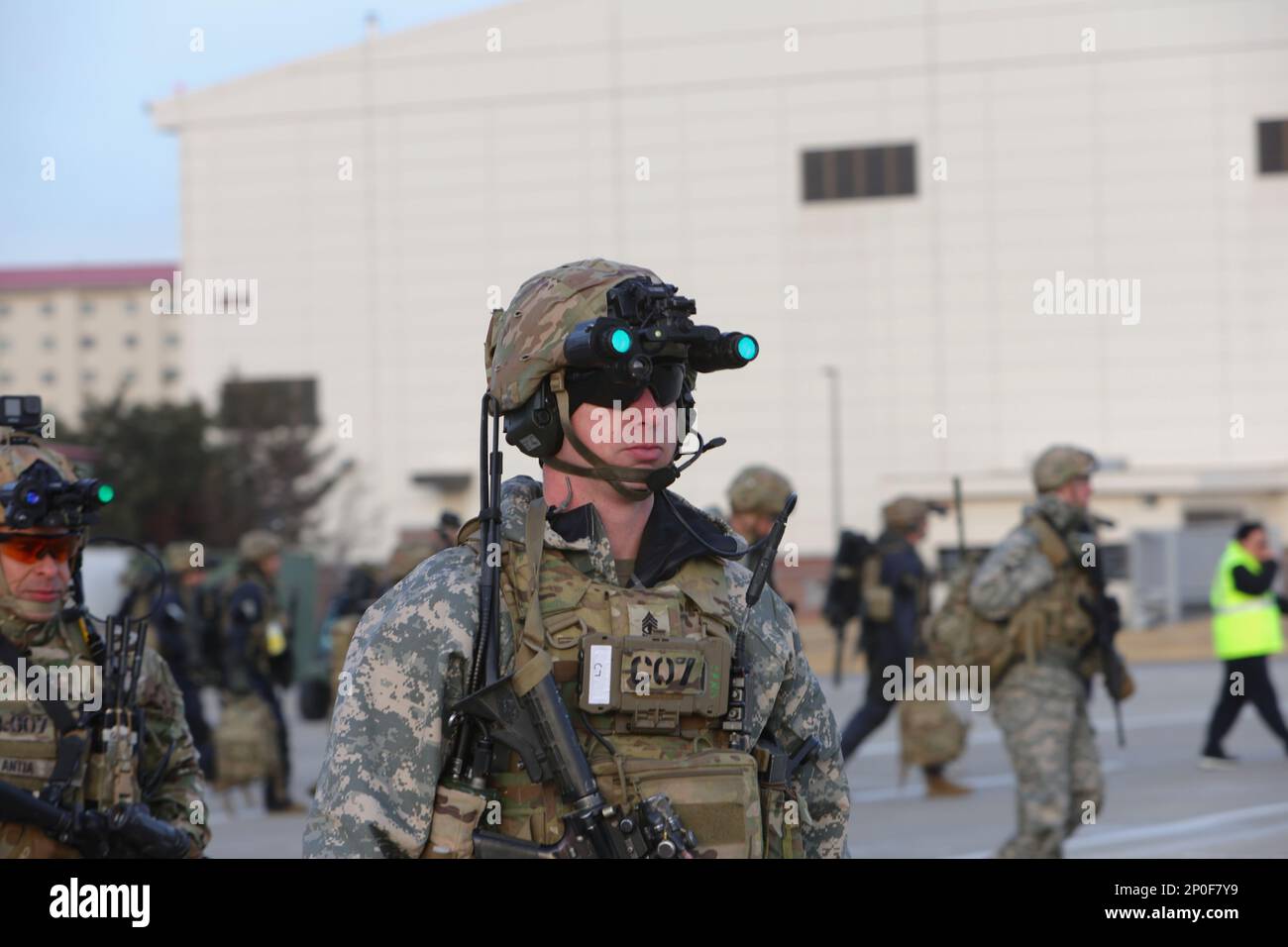 First Sgt. Cameron Brindle of C Company, 2nd Battalion, 1st Infantry ...
