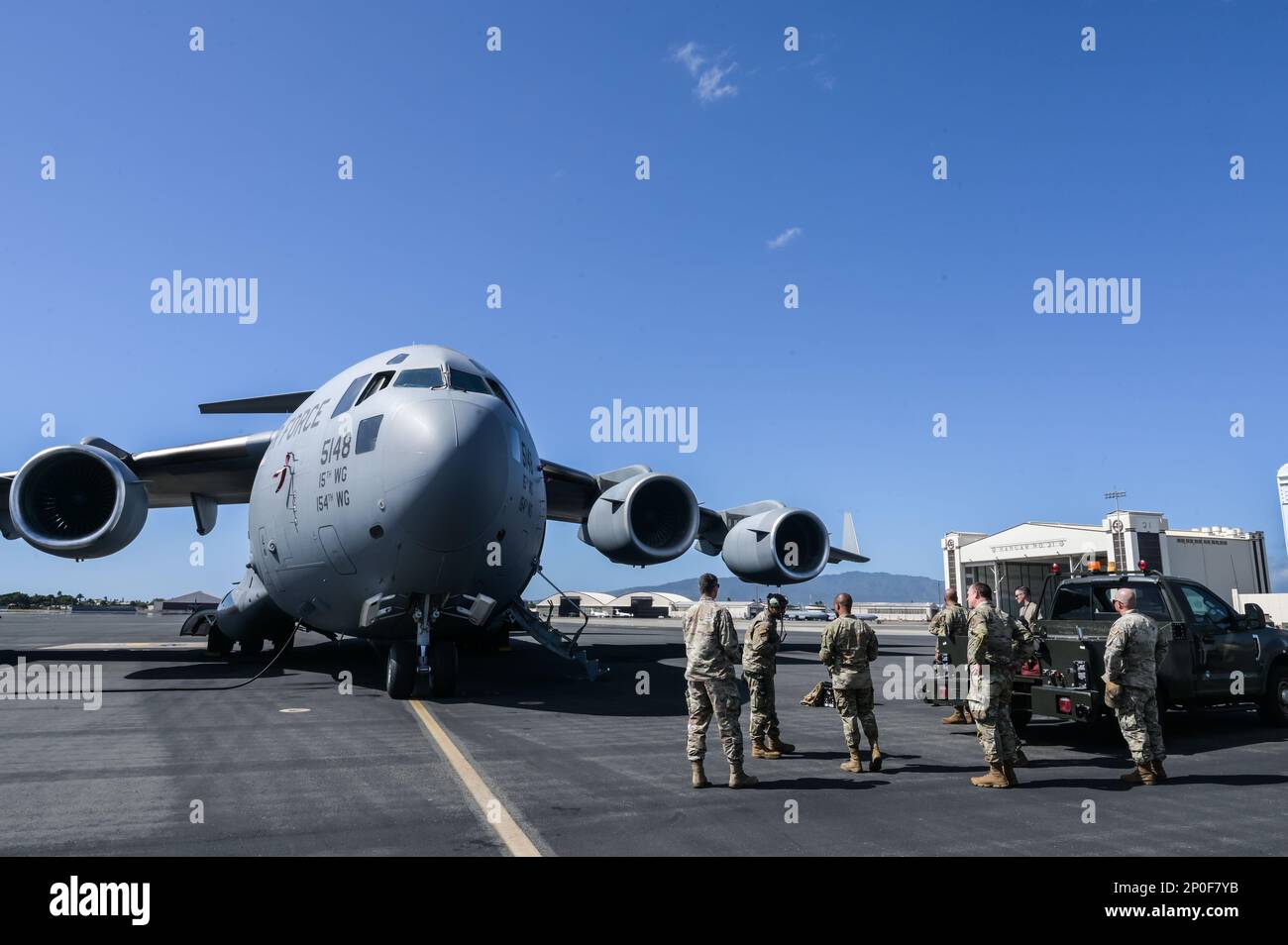 Staff Sgt. Michael White, 15th Aircraft Maintenance Squadron flying ...