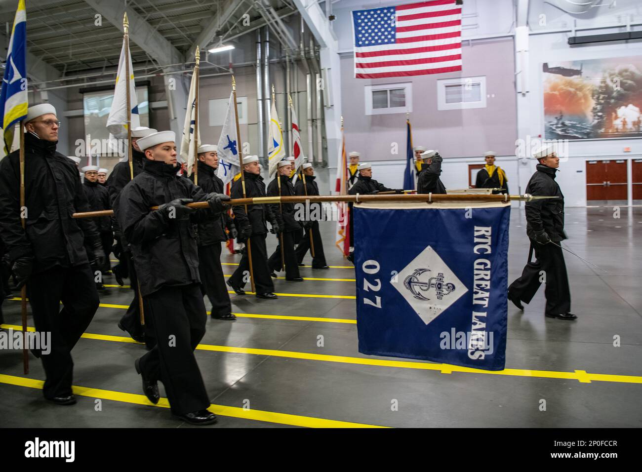 Pass in Review at U.S. Navy Recruit Training Command. More than 40,000 ...