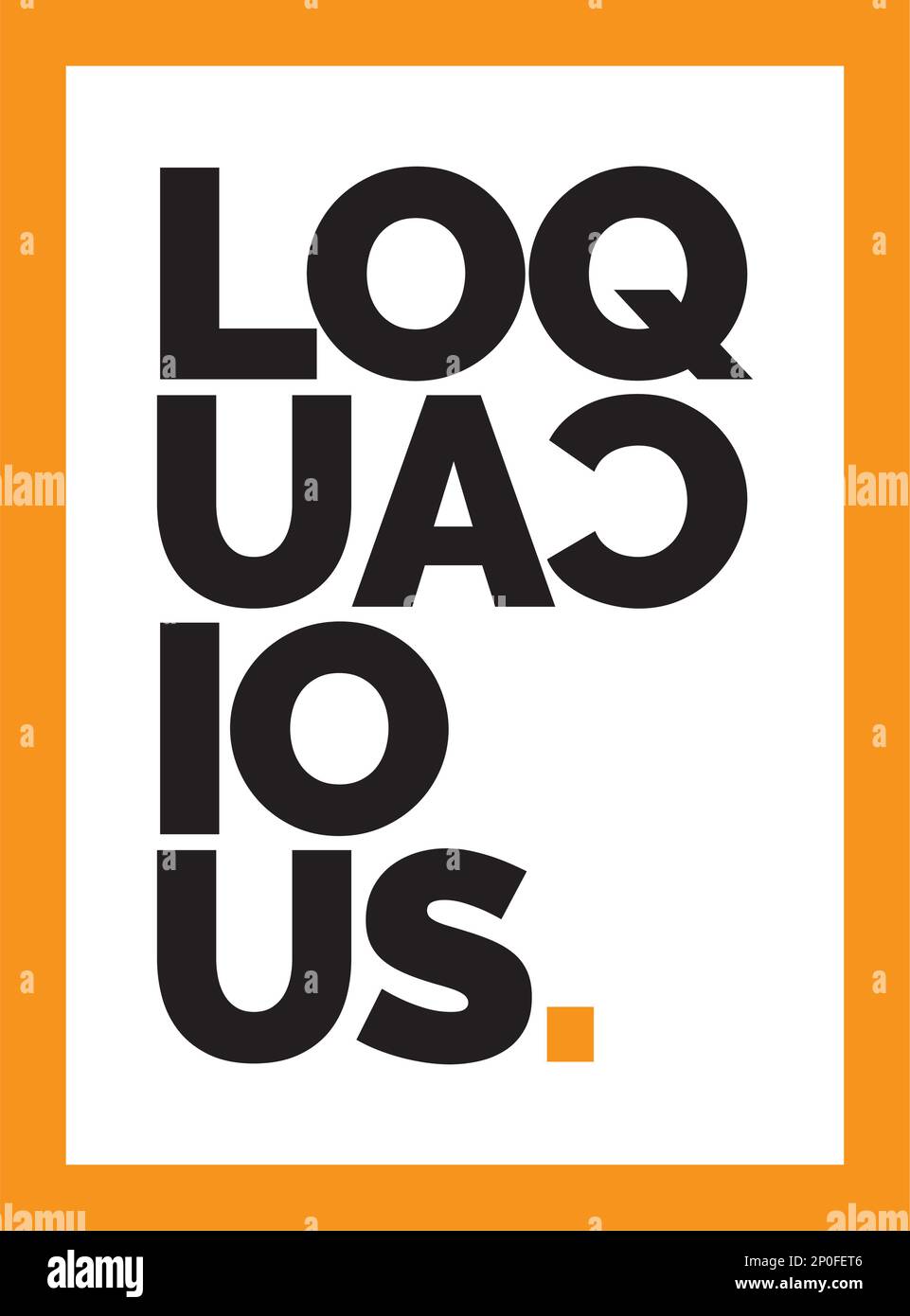 Loquacious, fancy typography. Typographical modern poster design ...