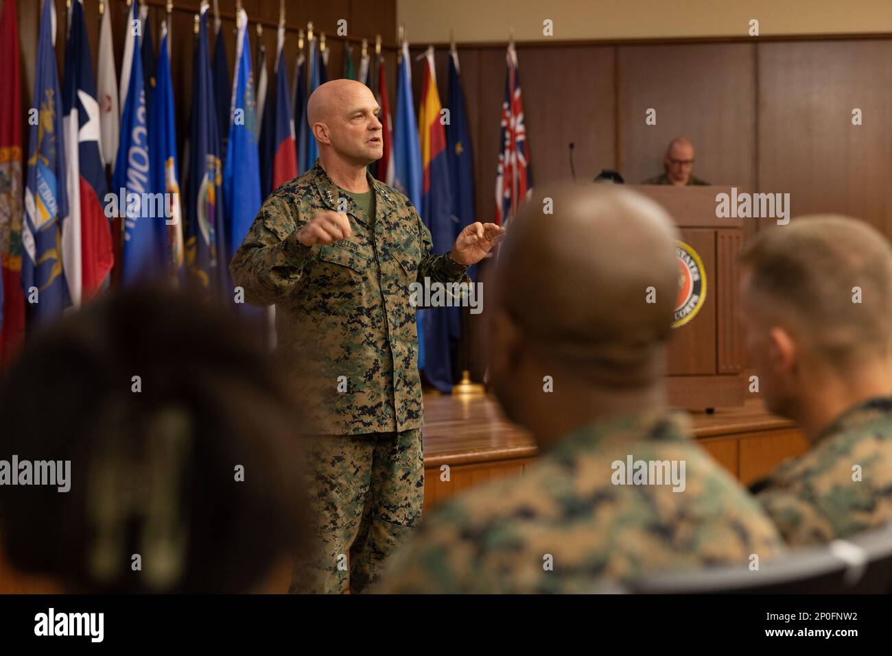 U.S. Marine Corps Lt. Gen. David G. Bellon, commander of Marine Forces ...