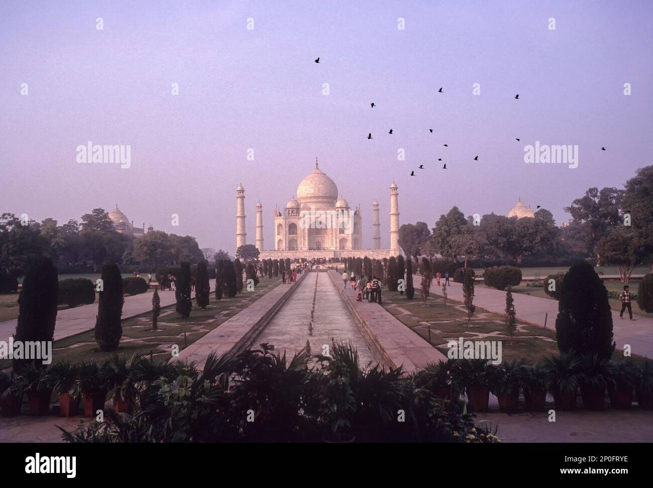 The Taj Mahal, an ivory-white marble mausoleum in Agra, Uttar Pradesh ...
