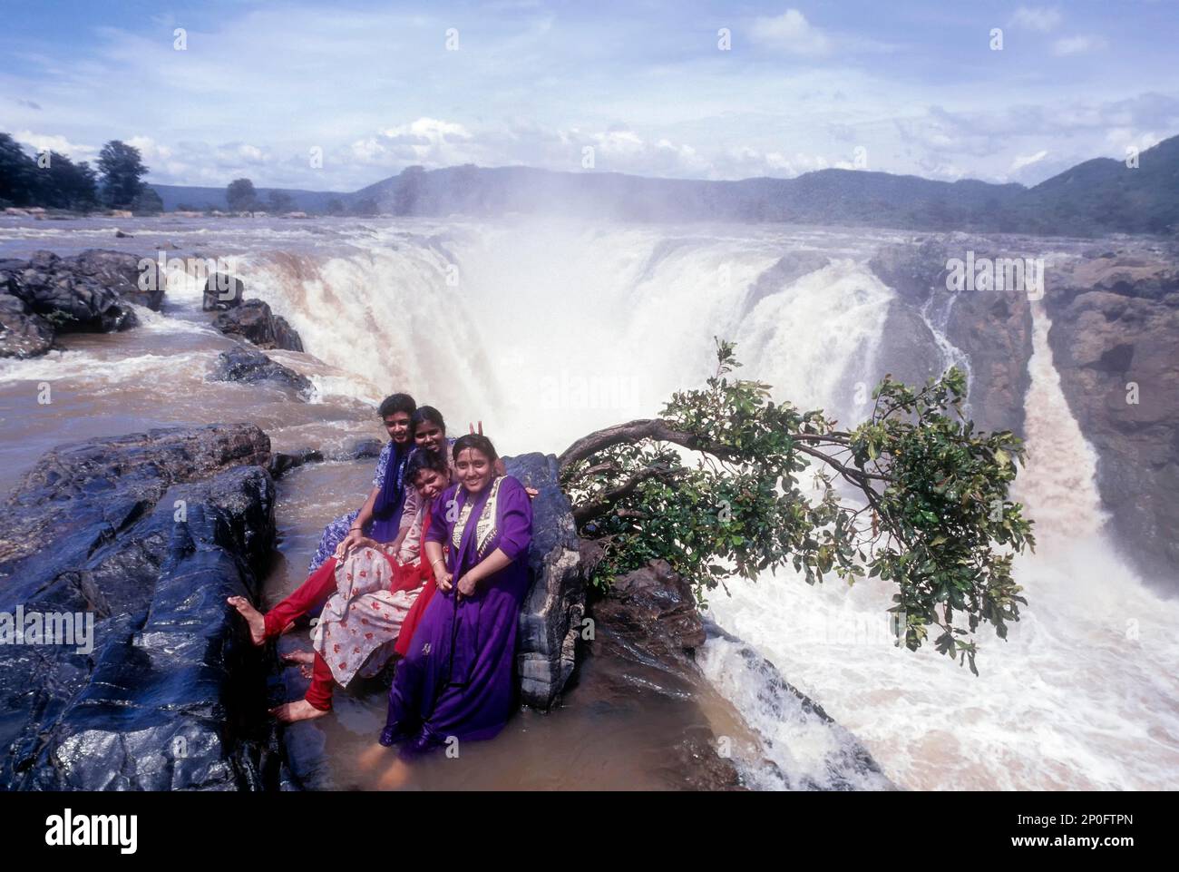 Hogenakkal Falls of Cauvery, Kaveri River, Tamil Nadu, India Stock ...