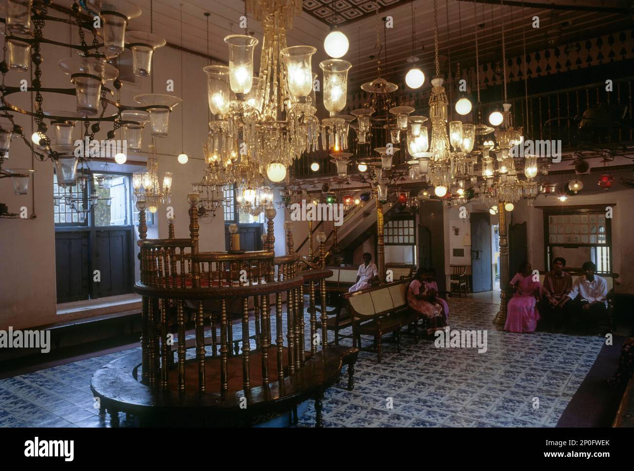 The Pardesi Synagogue in the jewish suburb of mattancherry in cochin ...