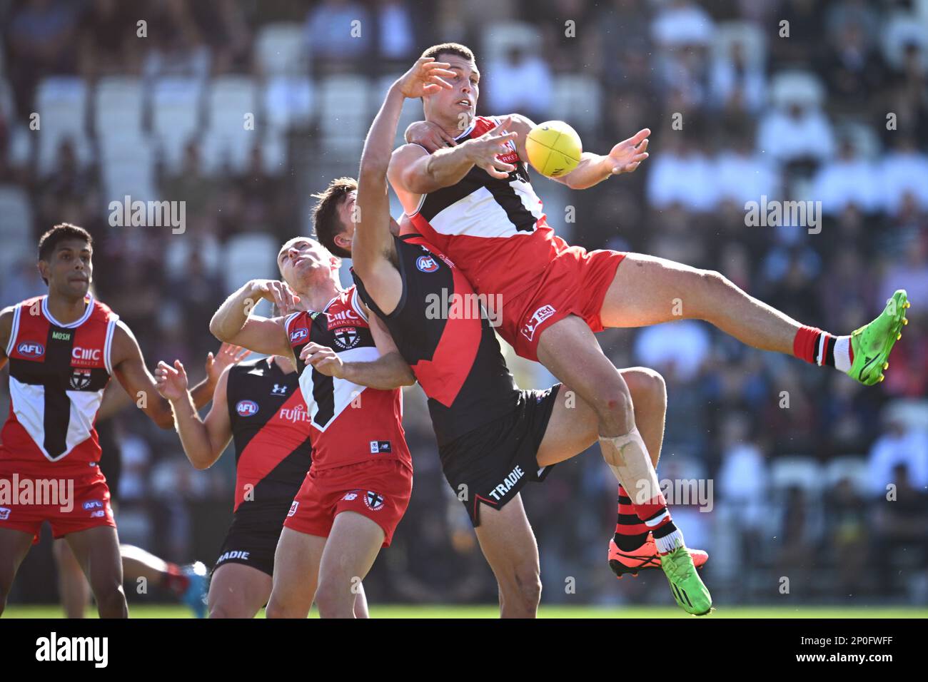 Rowan Marshall of St Kilda during the AFL practice match between the St ...