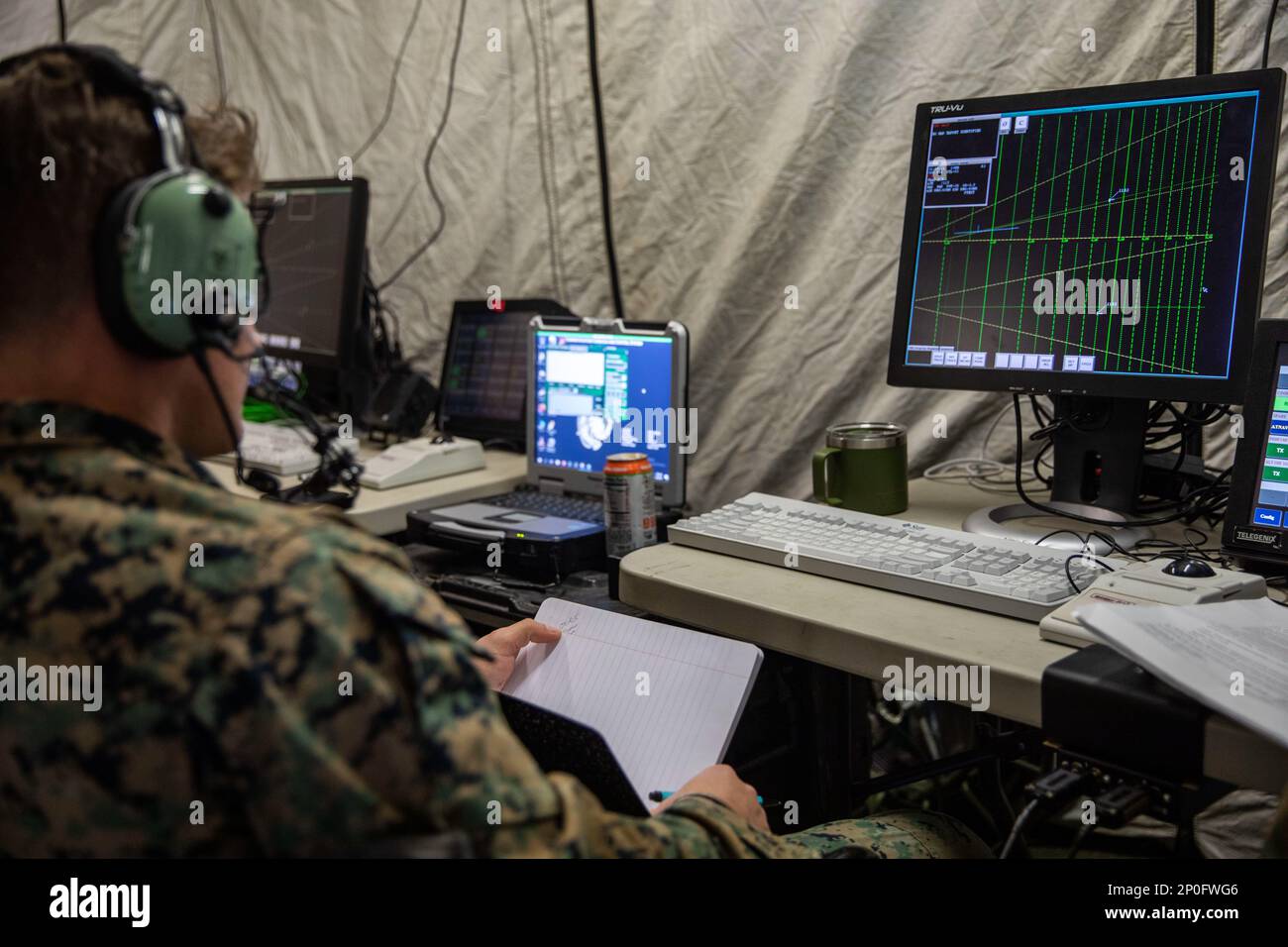 U.S. Marine Corps Gunnery Sgt. Robert Pedrotti, an air traffic ...