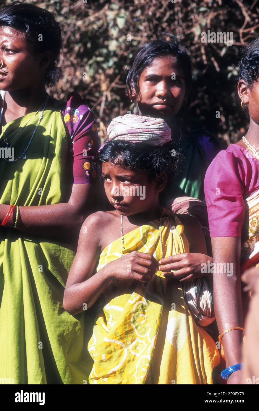 Tribal girls in Araku Valley, Andhra Pradesh, India Stock Photo - Alamy