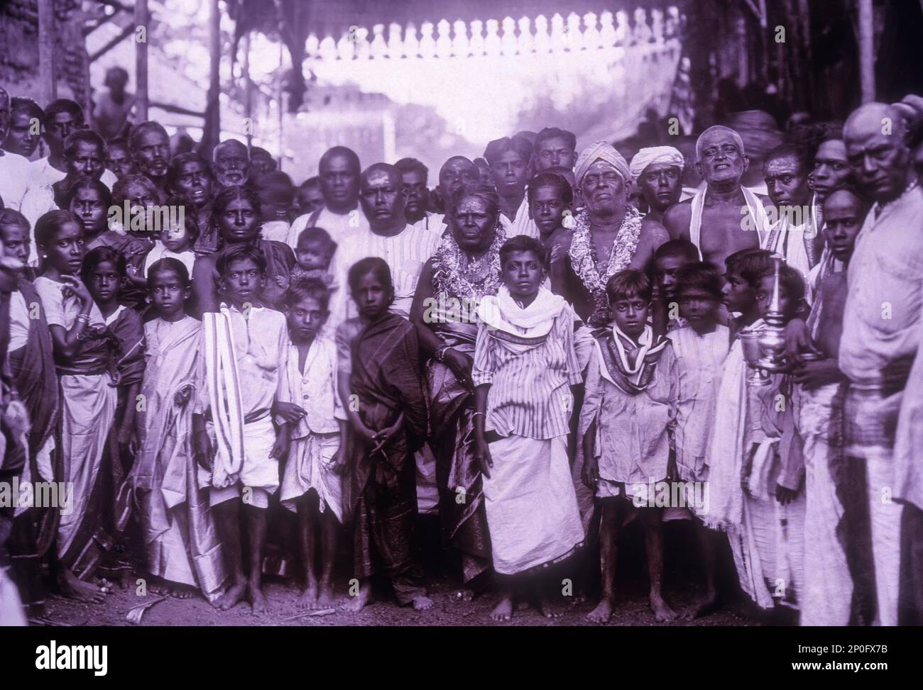 80th year Marriage Photograph of a nattukottai Chettiar, Nagarathar ...