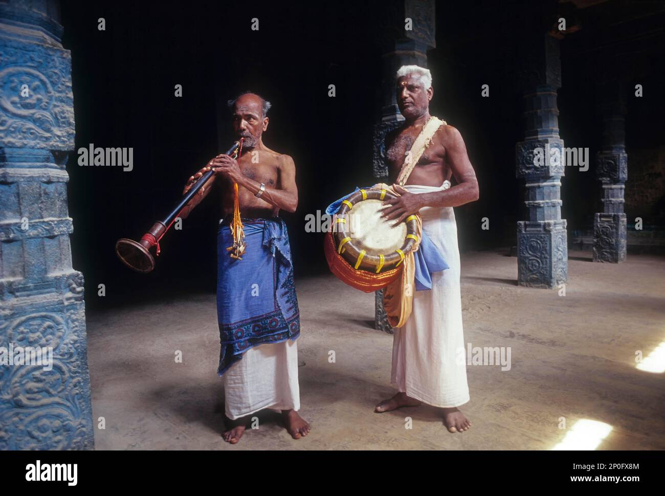 Temple Musicians, Tamil Nadu, India Stock Photo - Alamy