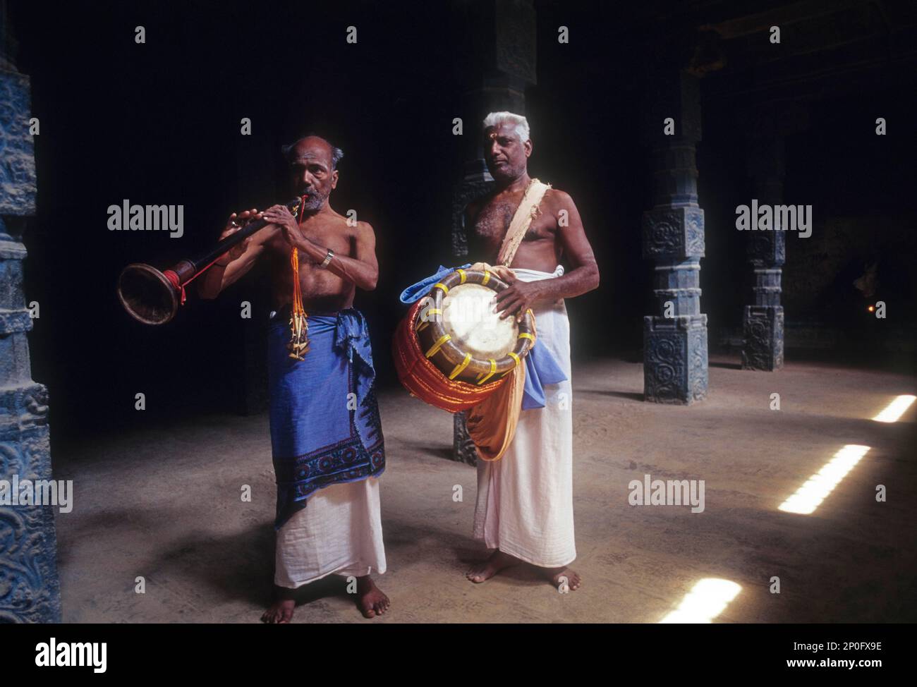 Temple Musicians, Tamil Nadu, India Stock Photo - Alamy