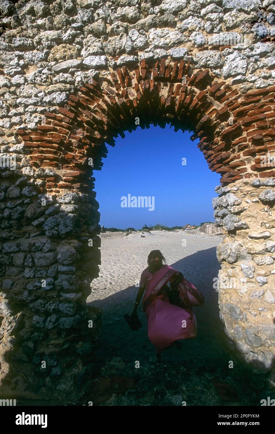 An old church ruined 1964 Rameswaram cyclone at Dhanushkodi in ...