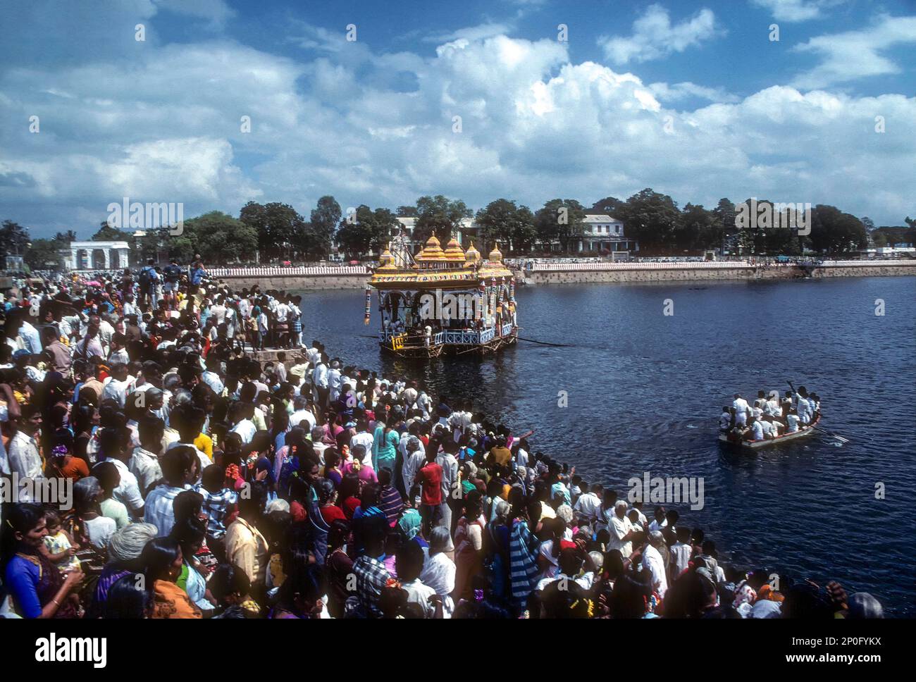 Float festival in Mariamman tank or Vandiyur tank in Madurai, Tamil ...