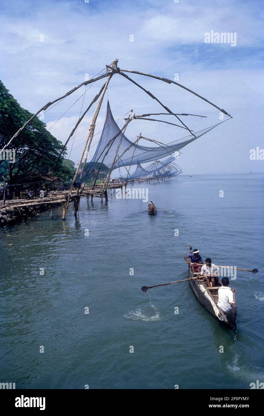 Chinese Fishing Net in Fortkochi, Kerala, India, Asia Stock Photo - Alamy