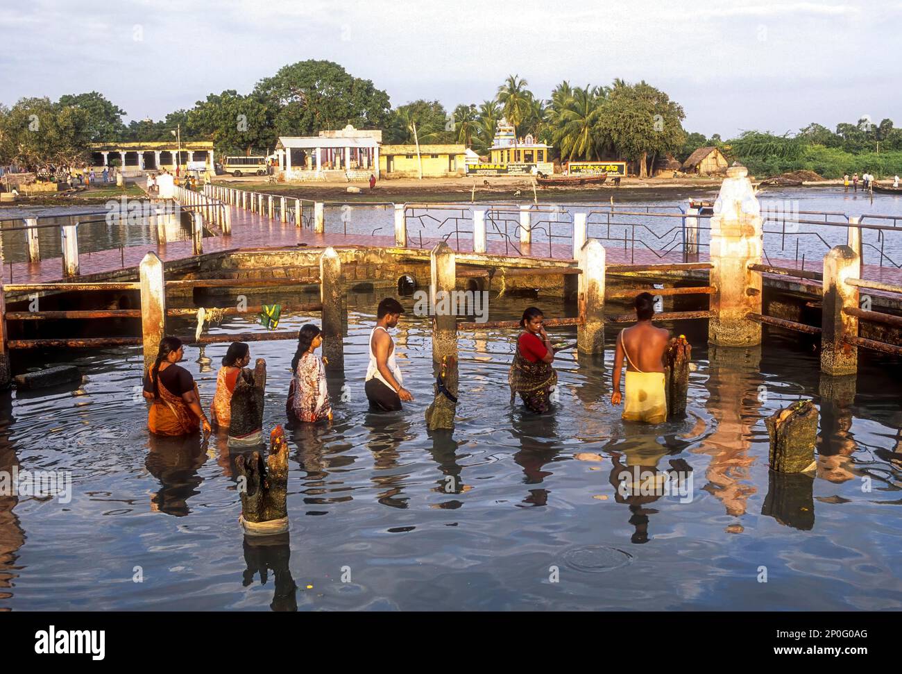 People worshipping Navagraha idols nine planetary deities made of ...