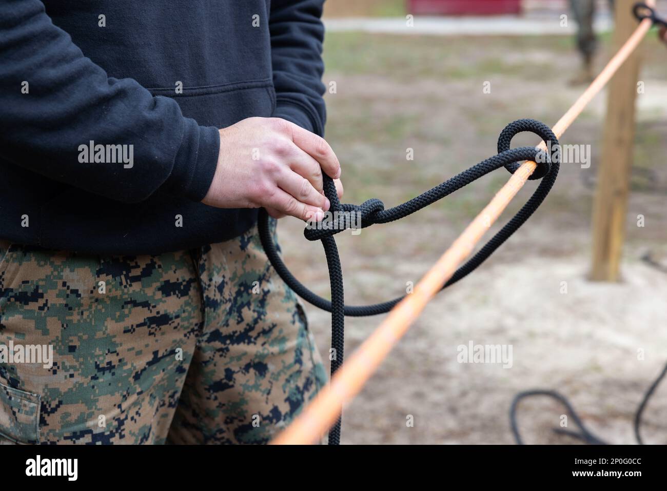 An instructor with Expeditionary Operations Training Group (EOTG), II ...
