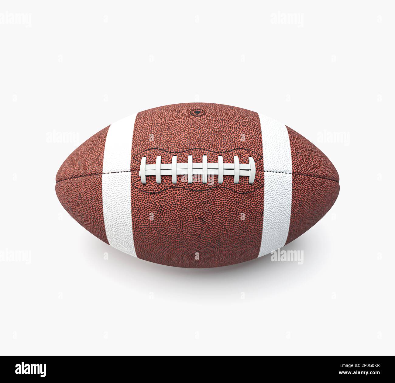 A generic unbranded american football ball on an isolated studio ...