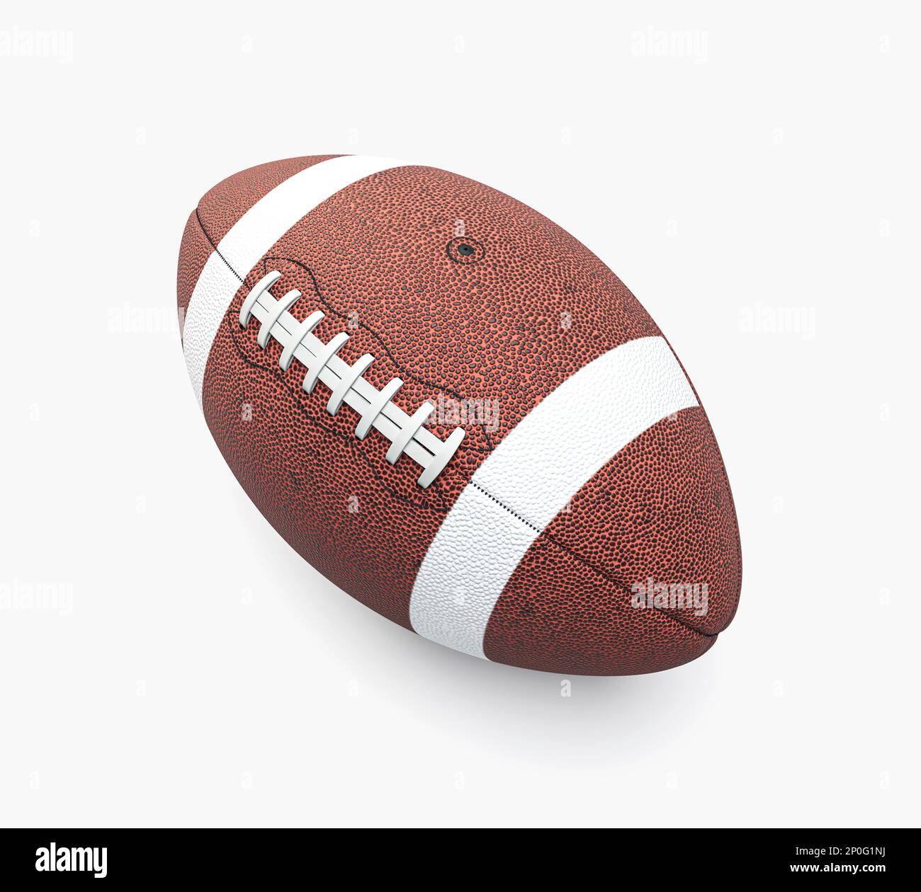 A generic unbranded american football ball on an isolated studio ...