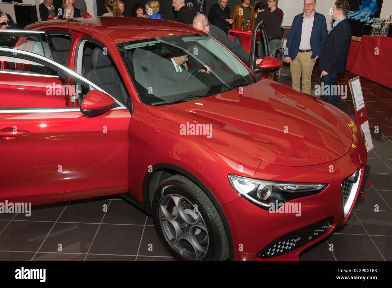 New car, Showroom, Salesroom, Vehicle handover, Alfa Romeo Stelvio, SUV ...