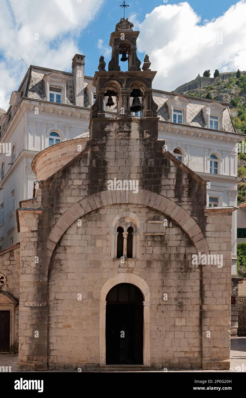 Church of Saint Luke in the town square in Kotor, Montenegro Stock ...