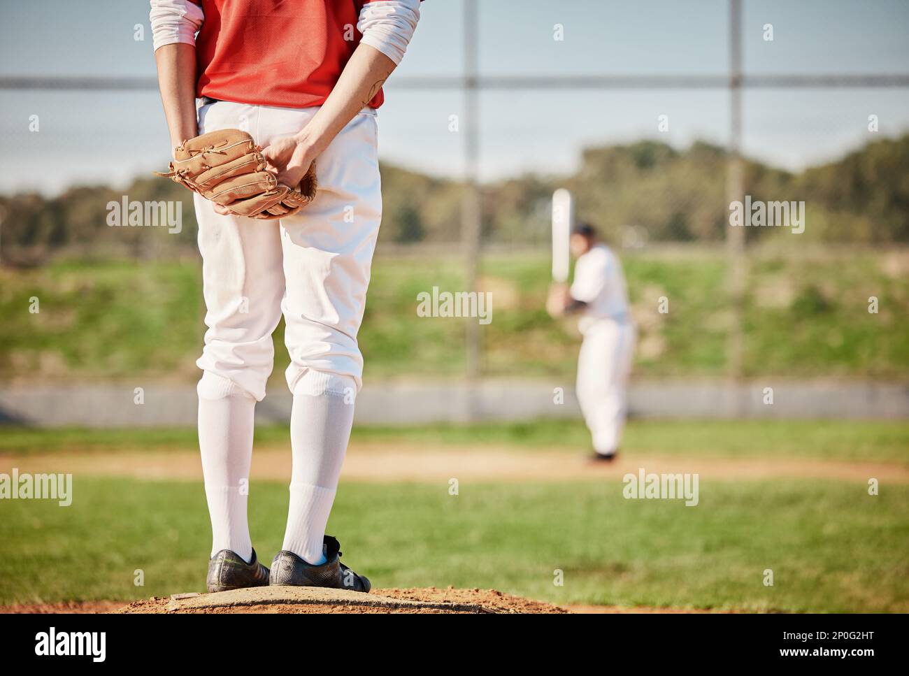 Sports, baseball and male athlete on the pitch playing a game, exercise ...