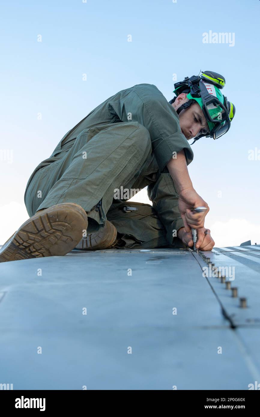 U.S. Marine Corps Cpl. Anthony Collier, a flight equipment technician ...