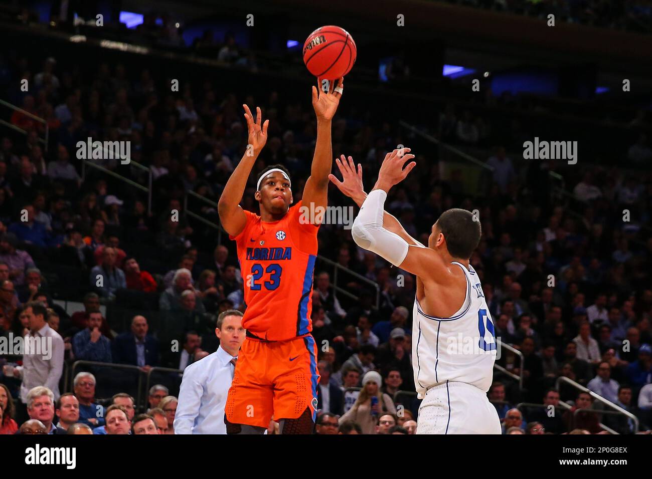 NEW YORK, NY - DECEMBER 06: Florida Gators forward Justin Leon (23 ...