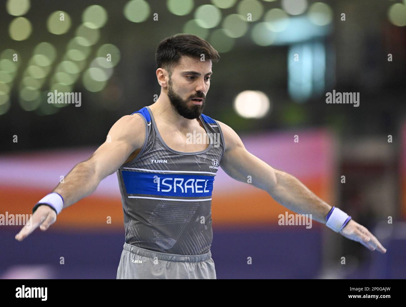 Doha, Qatar. 2nd Mar, 2023. Andrey Medvedev of Israel competes during ...