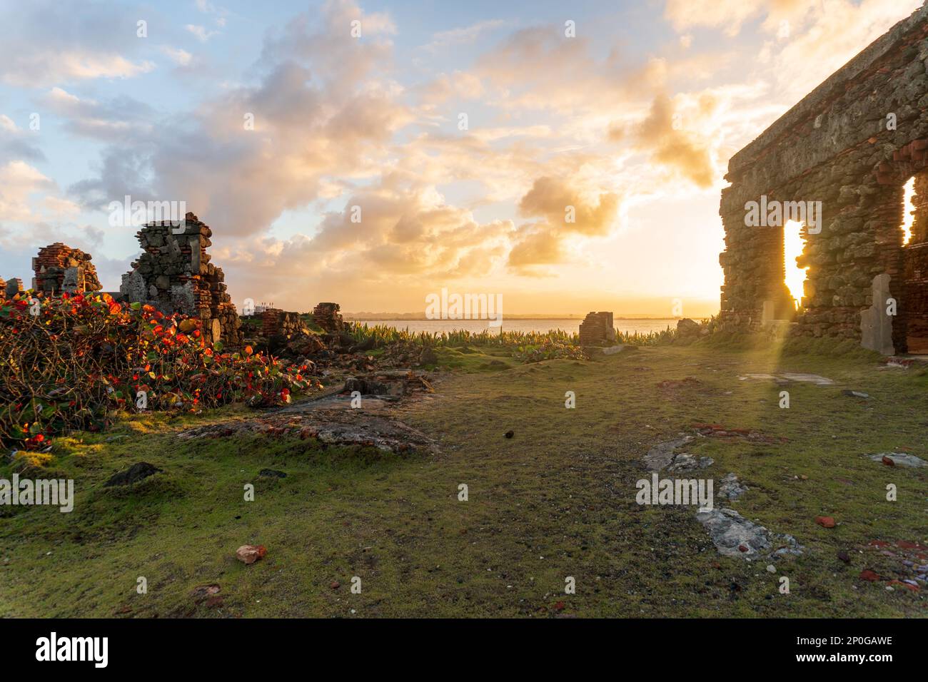Ruins of Lazaretto isla de cabra San Juan Puerto Rico Stock Photo - Alamy
