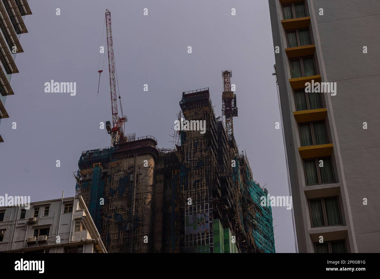 The aftermath of a high-rise fire is seen in Hong Kong, Friday, March 3 ...