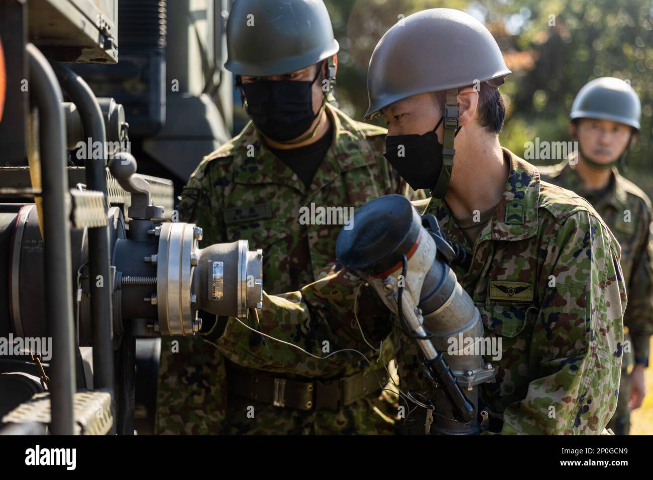 Members of the 15th Helicopter Unit, Japan Ground Self Defense Force ...