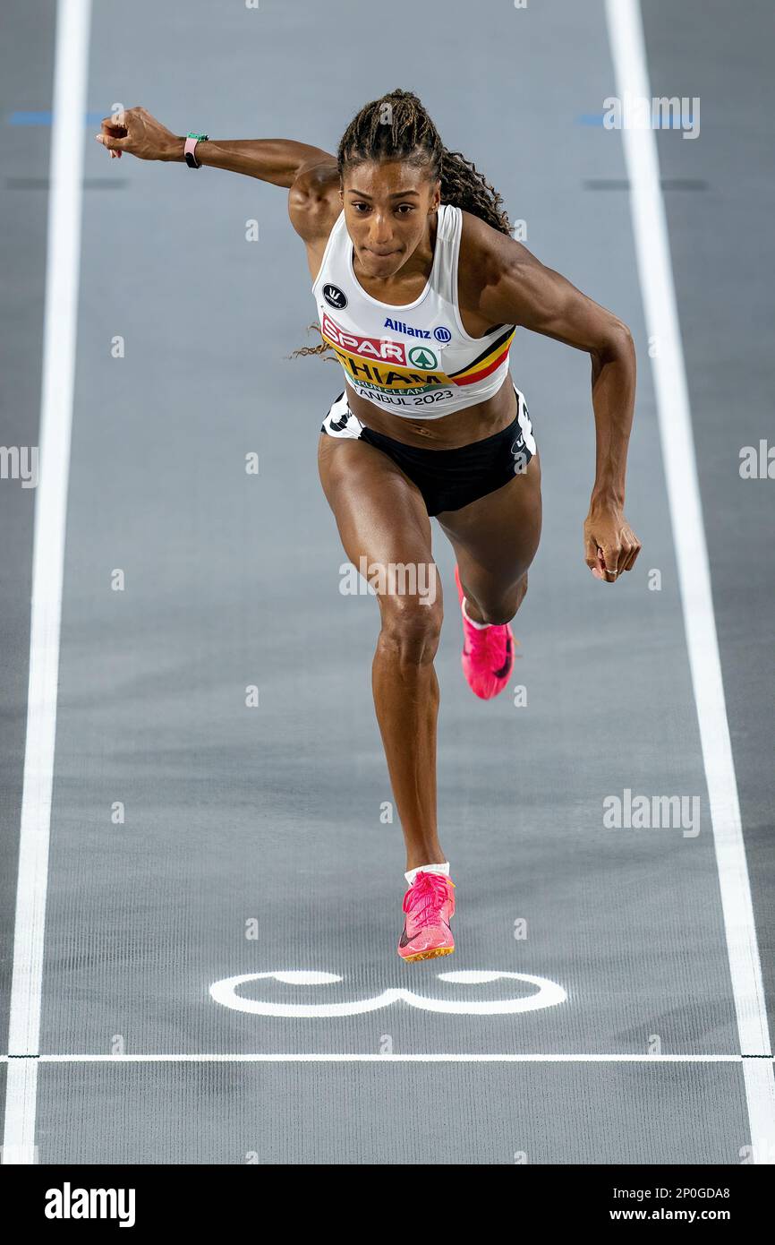 ISTANBUL - 03/03/2023, Nafissatou Thiam in action in the 60 meter ...