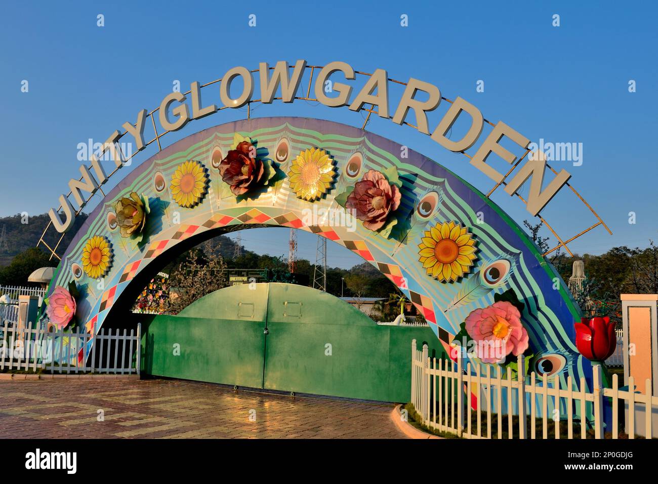 Unity Glow Garden, Statue Of Unity complex, tallest statue in the world, located in the Kevadia ...