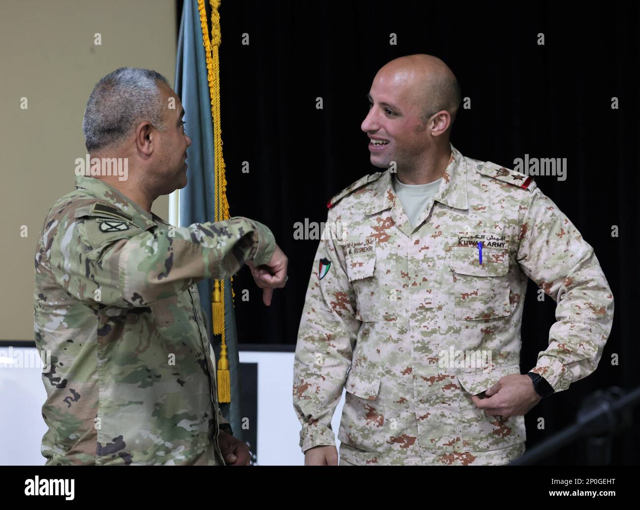 Sgt. Maj. Hiram Gonzalez and Lt. Col. Bushehri discuss shared ...