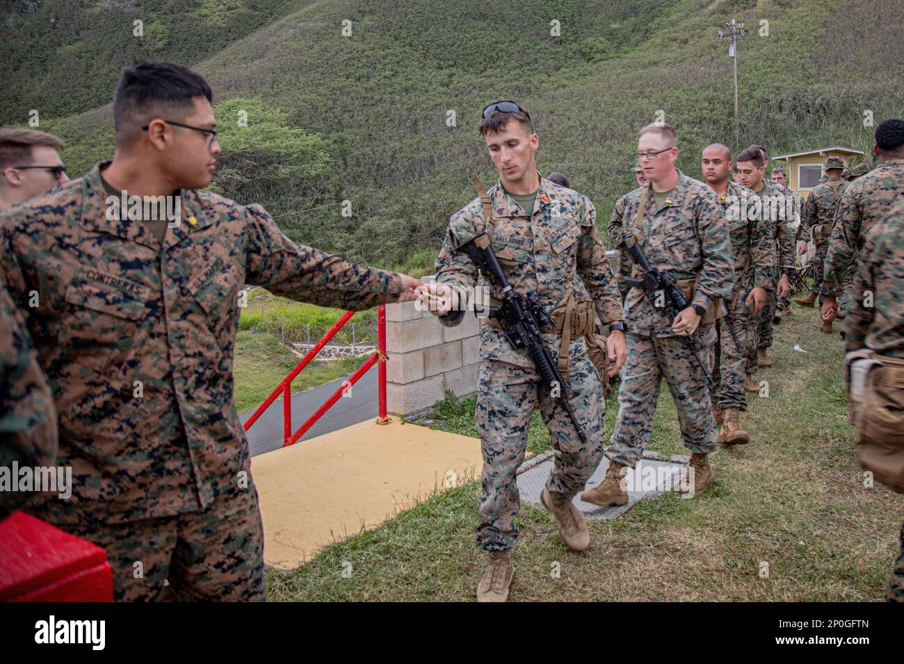 U.S. Marine Corps Sgt. Brendan Gallagher, radio technician with Combat ...