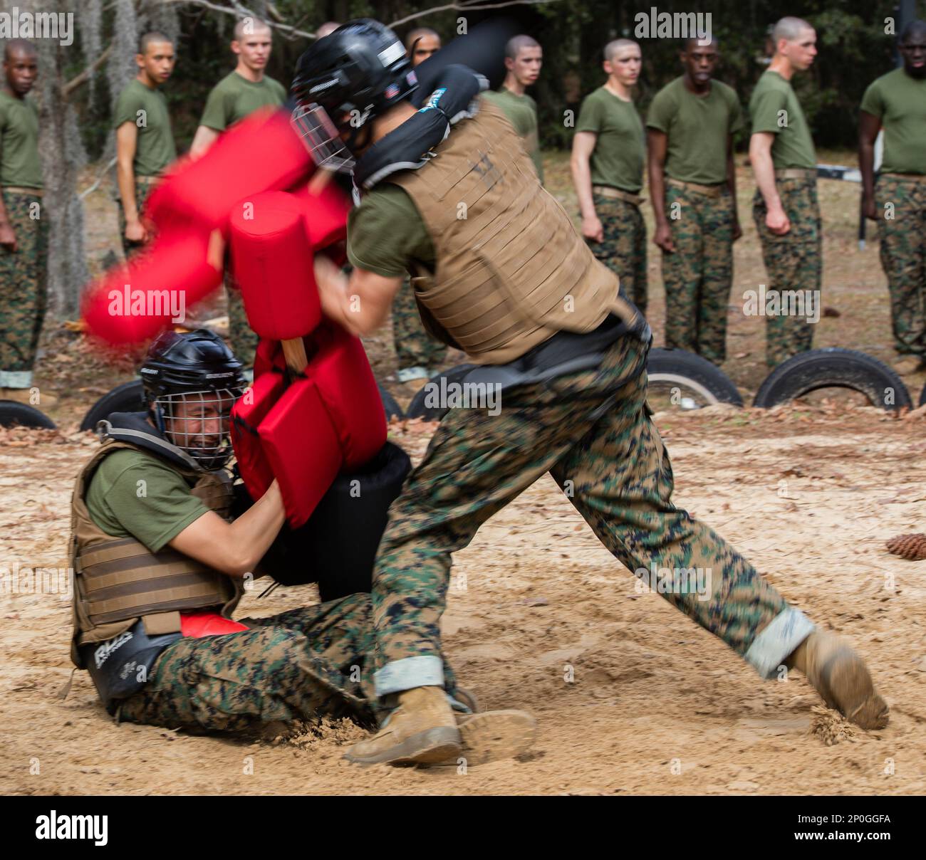 Recruits with Hotel Company, 2nd Recruit Training Battalion ...