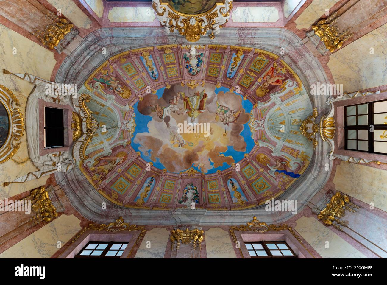 Bishop palace of Sümeg city Hungary. Built in 18th century in baroque ...