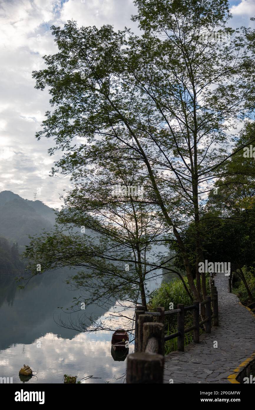 Beautiful scenery of Little East River in Hunan Stock Photo - Alamy