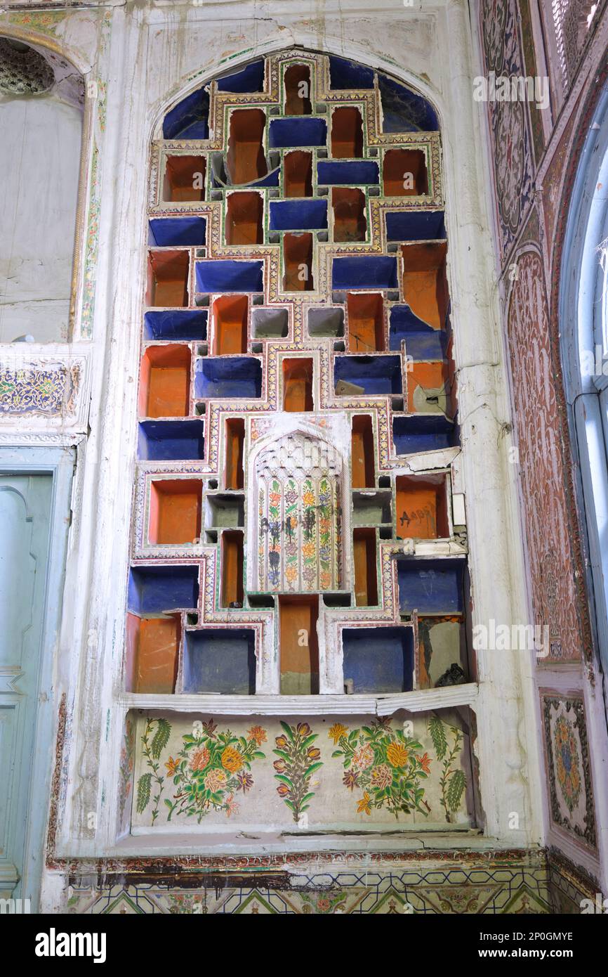 Wood cutout casework. At an old, historic, classic, traditional ...